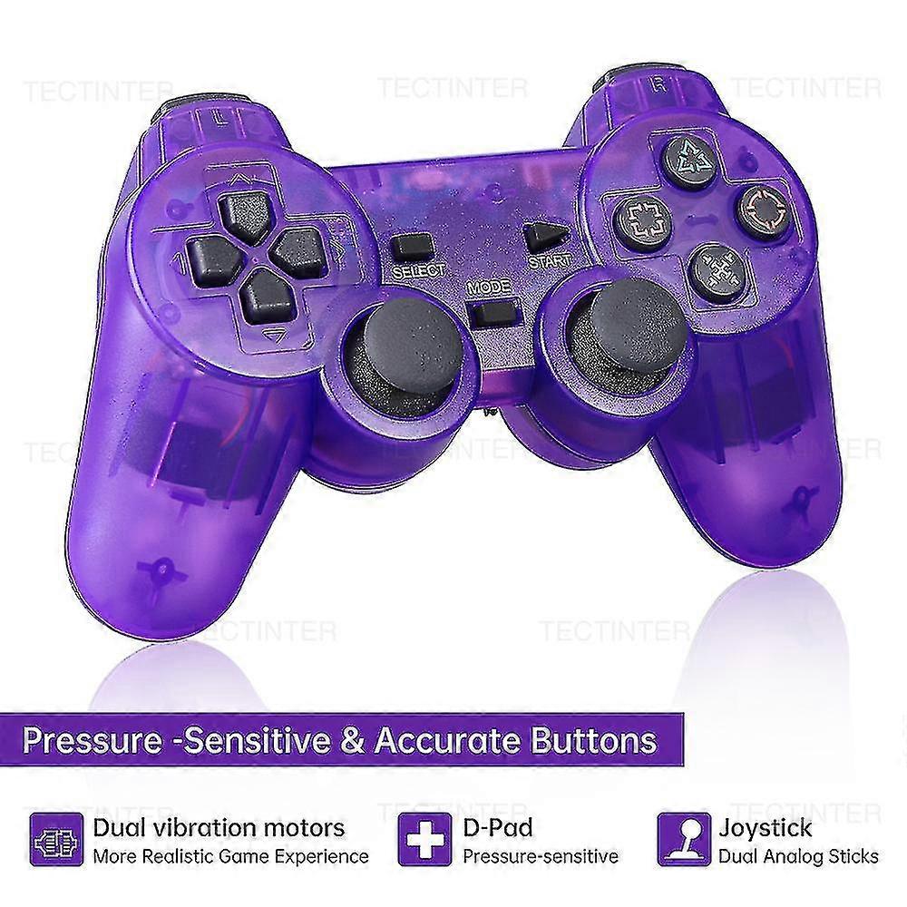 Wireless Controller For Sony Playstation 2 Gamepad Dual Vibration Shock ...