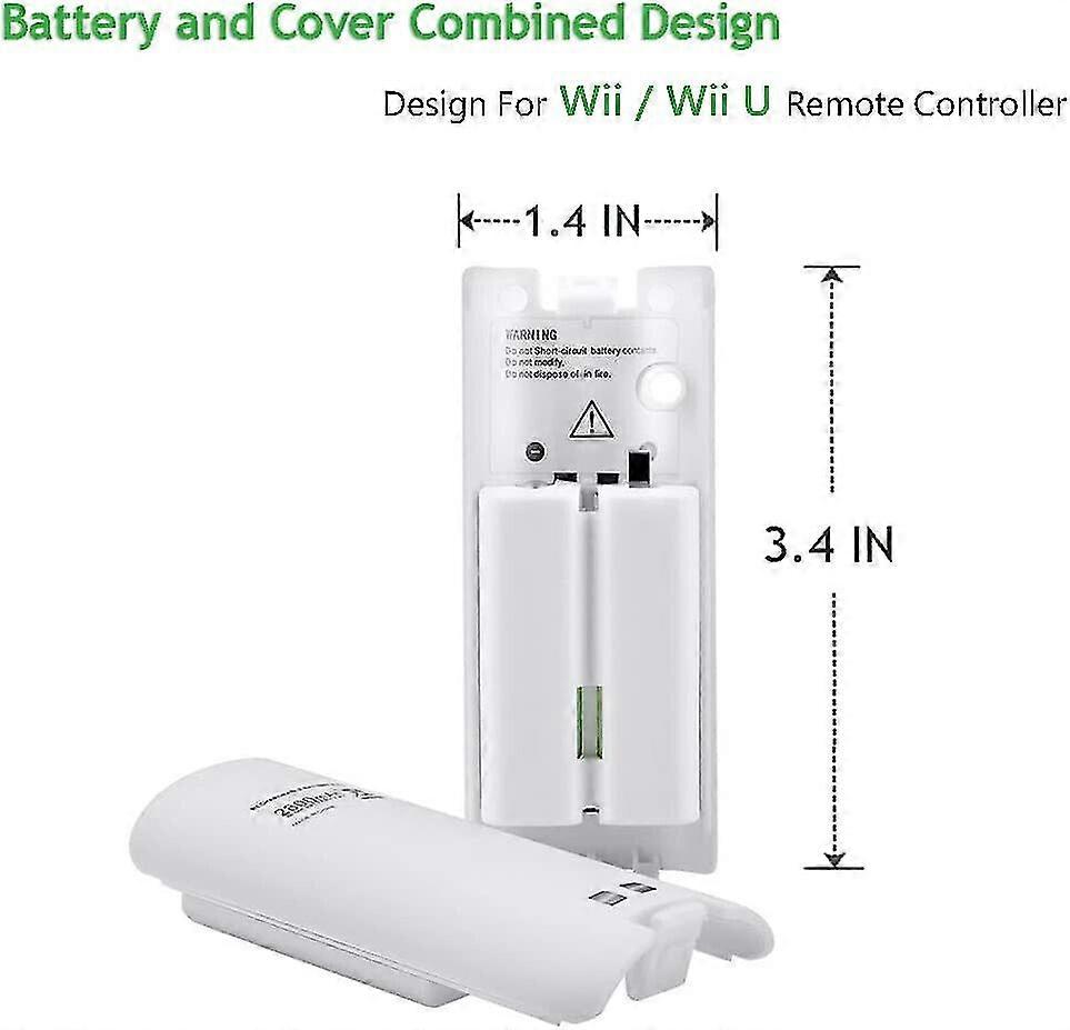 4-Pack Rechargeable Battery Packs for Wii and Wii U Remote Controller ...