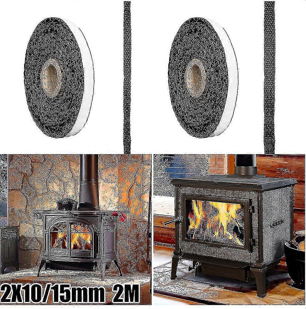 10/15mm Fireplace Sealing Rope Wood Burning Stove Door Self-adhesive ...
