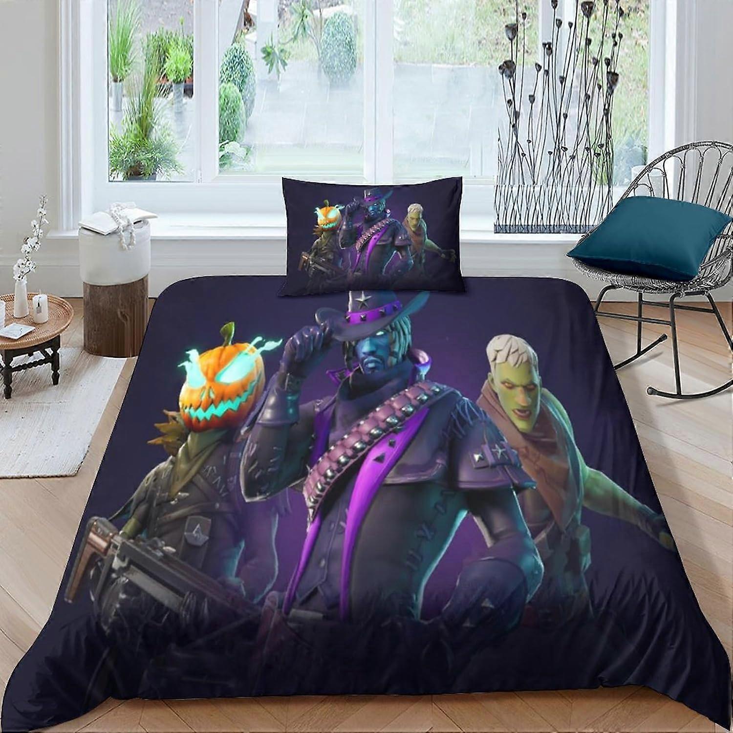 Tecknad Spel Påslakan Set Tecknad Spel Skriva Täcke Täcke Sängkläder ...