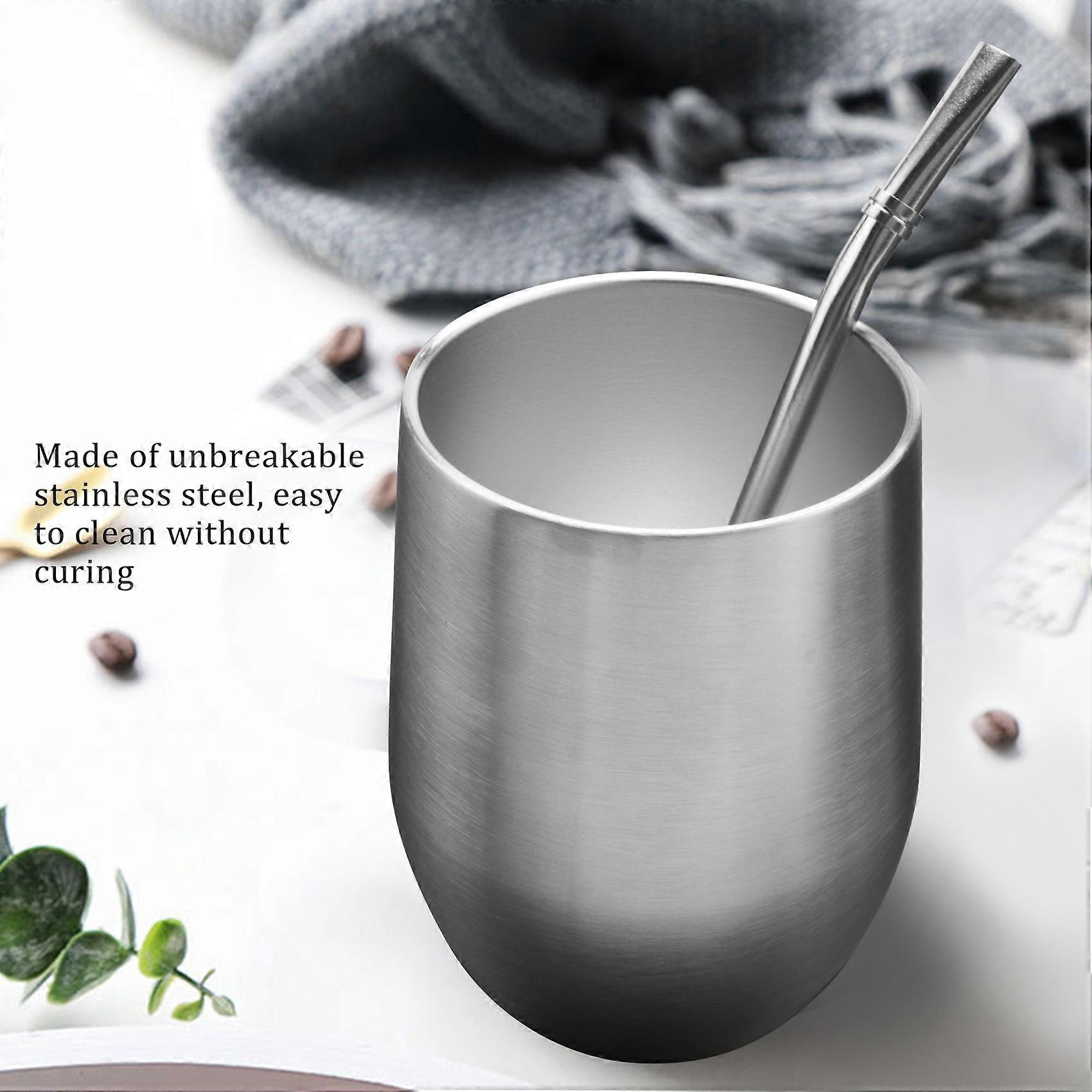 Double-Wall Stainless Yerba Gourd Mate Tea Set Water Mate Tea Cup with ...