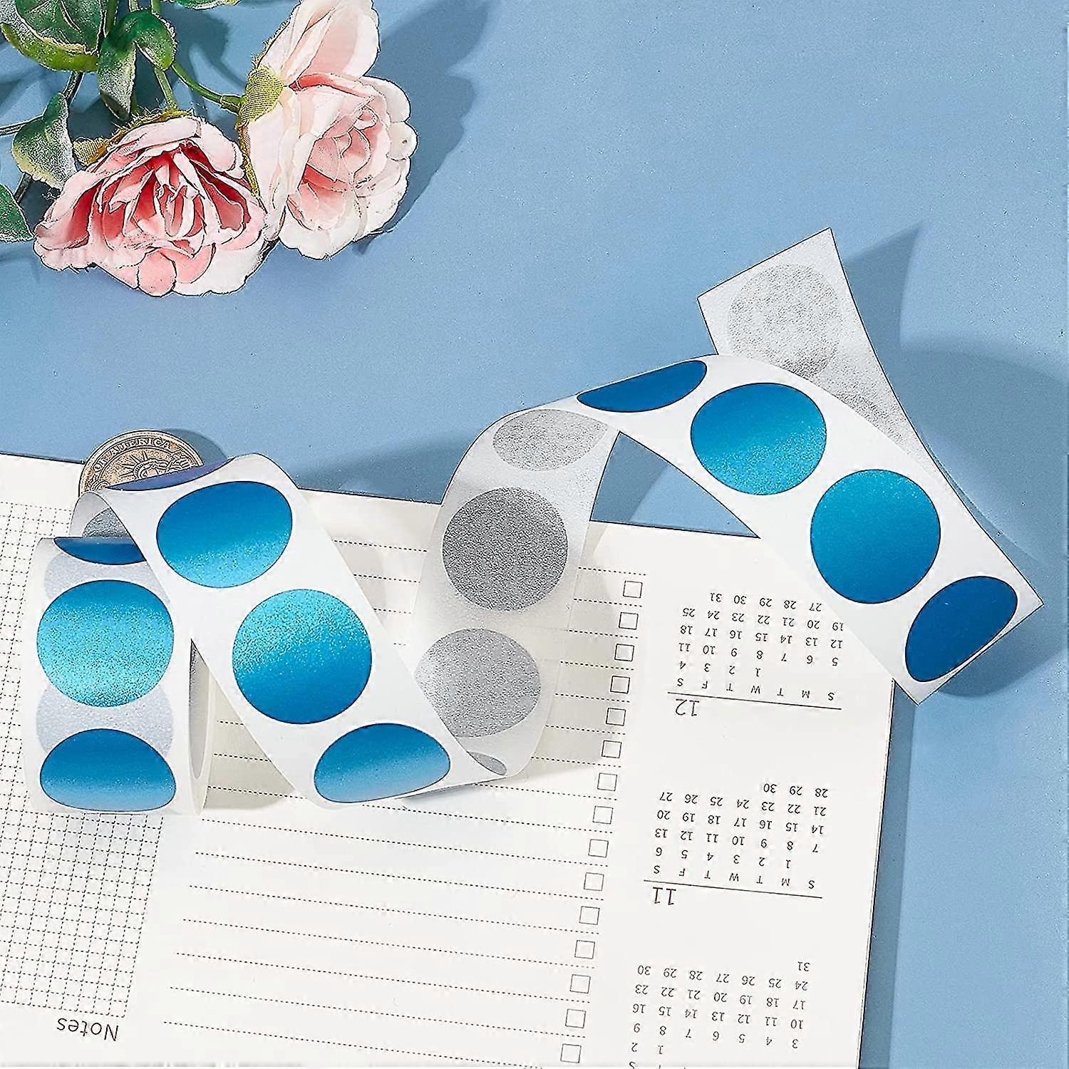 500pcs/roll Scratch Off Sticker Round Labels(blue) | Fruugo FI