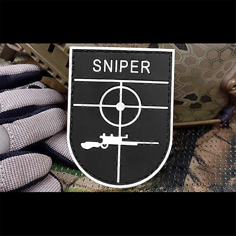 Sniper Tactical Military Army Morale Uniform Fastener Hook Emblems 3D ...