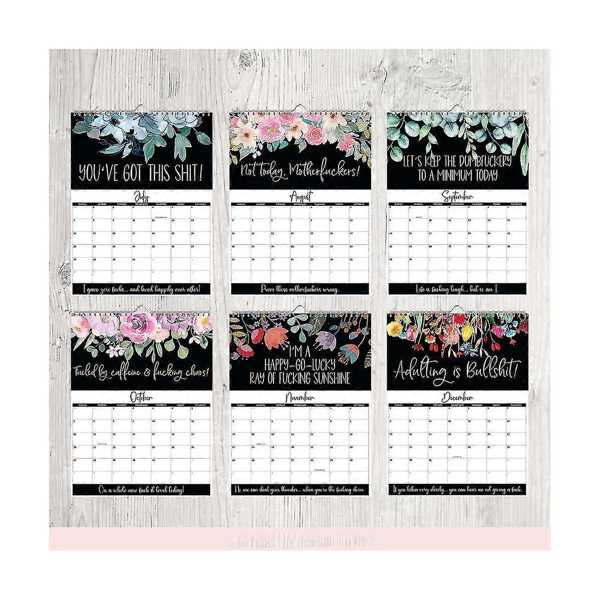 2024 Wall Calendar, Funny Calendar 2024, Swearing Calendar, Physical ...