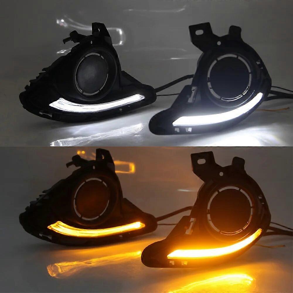 CSCSNL 1 Set Car LED Daytime Running Light For Mazda 2 Mazda2 Demio 2015 2016 2017 Fog light DRL ...