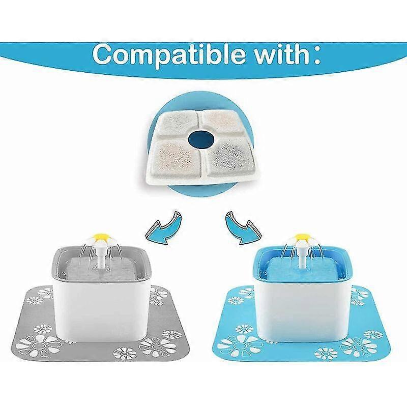 Fountains 6 Pack Automatic Cat Fountain Filter, With Resin And ...