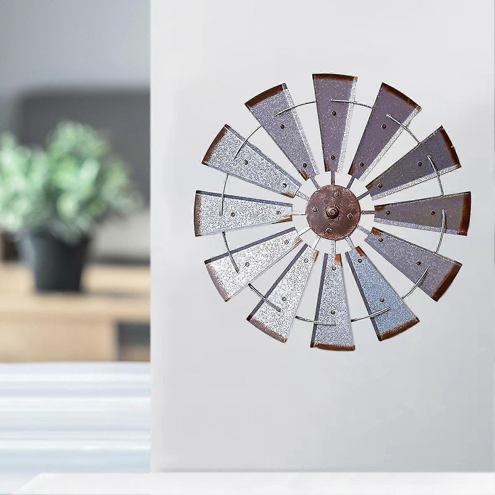 Windmill Rustic Farmhouse Windmill Wall Decoration Unique Metal Art For ...