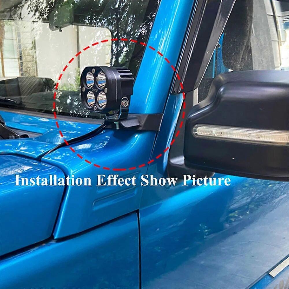 Car Front Cowl Spotlight A Pillar Work Light Mounting Bracket Holder for Suzuki Jimny JB64 JB74 ...