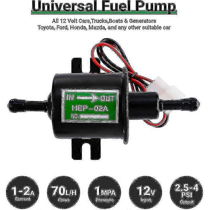 12v Electric Fuel Pump Hep-02a Low Pressure Electric Fuel Pump 2.5-4psi ...