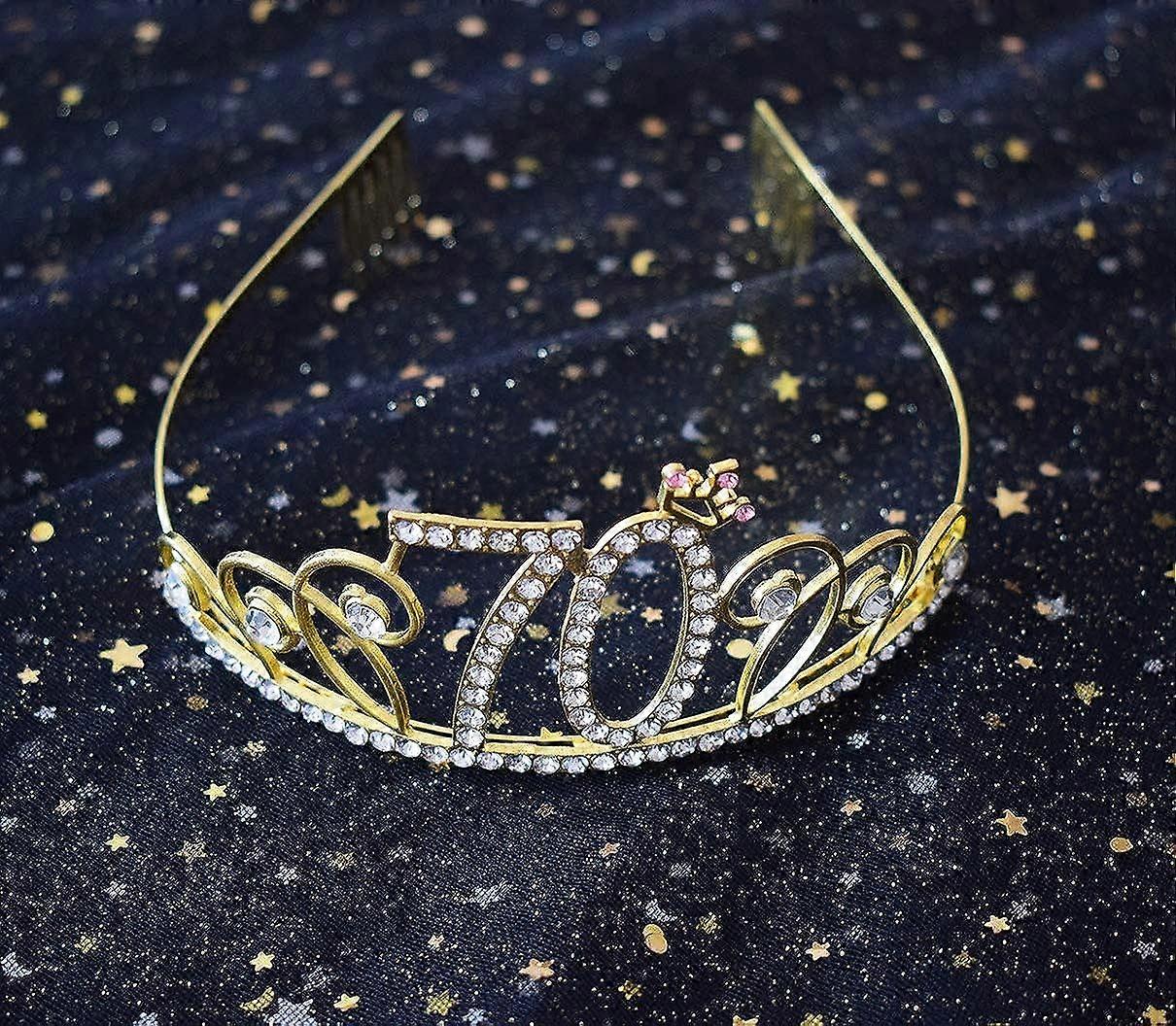 70th Birthday Tiara and Sash Happy 70th Birthday Party Supplies 70 ...