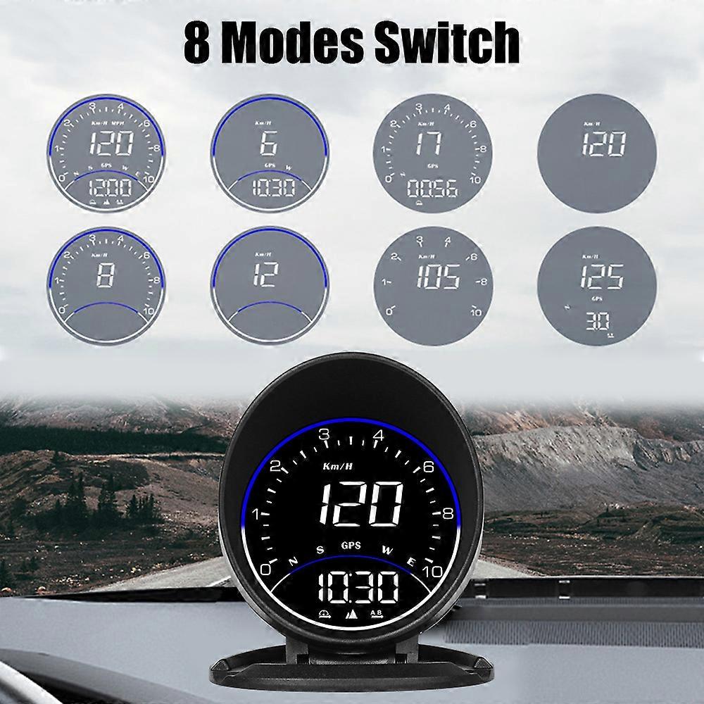 Digital Clock Altitude Meter G6 HUD GPS Compass Car Head Up Display ...