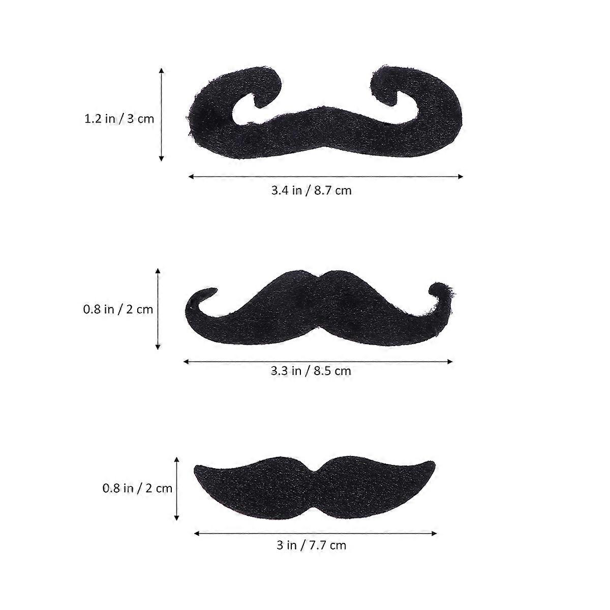 6 Pcs Prom Props Fake Facial Hair False Moustache Faux Mustache Fake ...