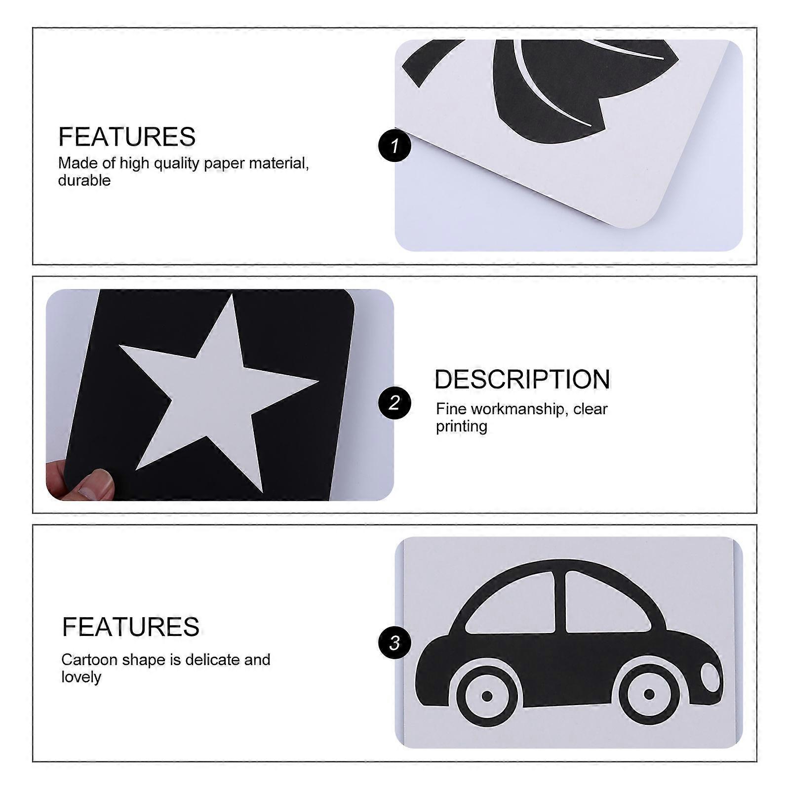 1 Set Cognitive Cards Visual Stimulation Color Cards (Suit for 0 to 6 ...