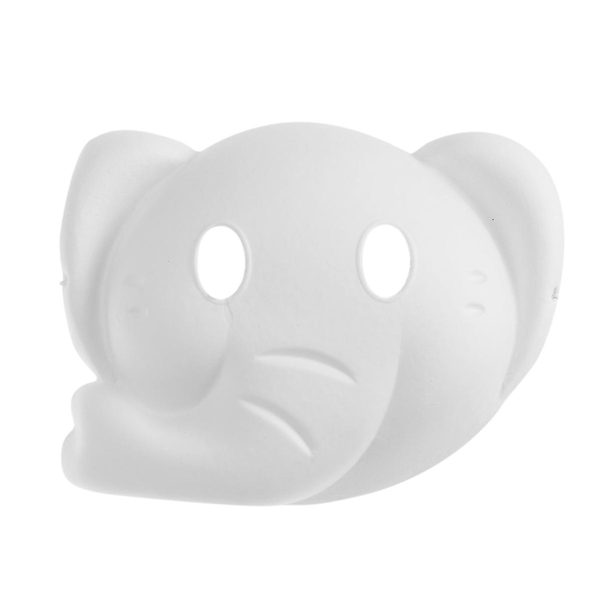 Elephant Mask Painting Mask Full Face Costume Pulp Blank White Mask for ...