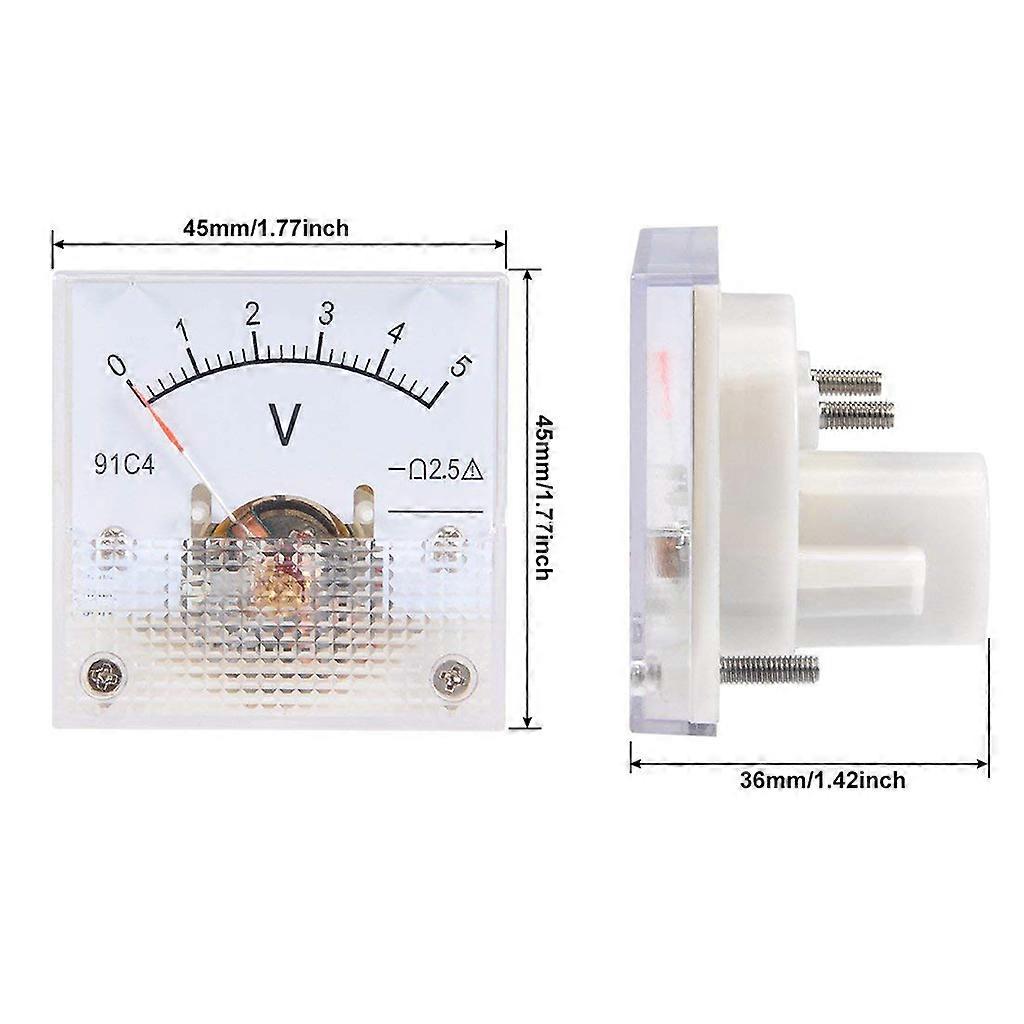10 Types Pointer Voltmeter for DC Square Analog Volt Pointer Needle ...
