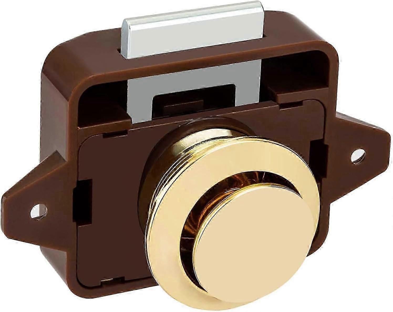 Push Button Cabinet Door Catch Lock Caravan Motorhome Camper Latch Cupboard Gold Knob | Fruugo UK