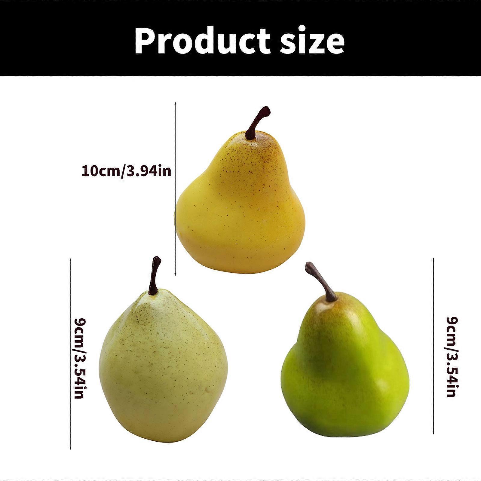 Realistic Foam Pear for Dining Room Table Centerpieces Artificial Fruit ...