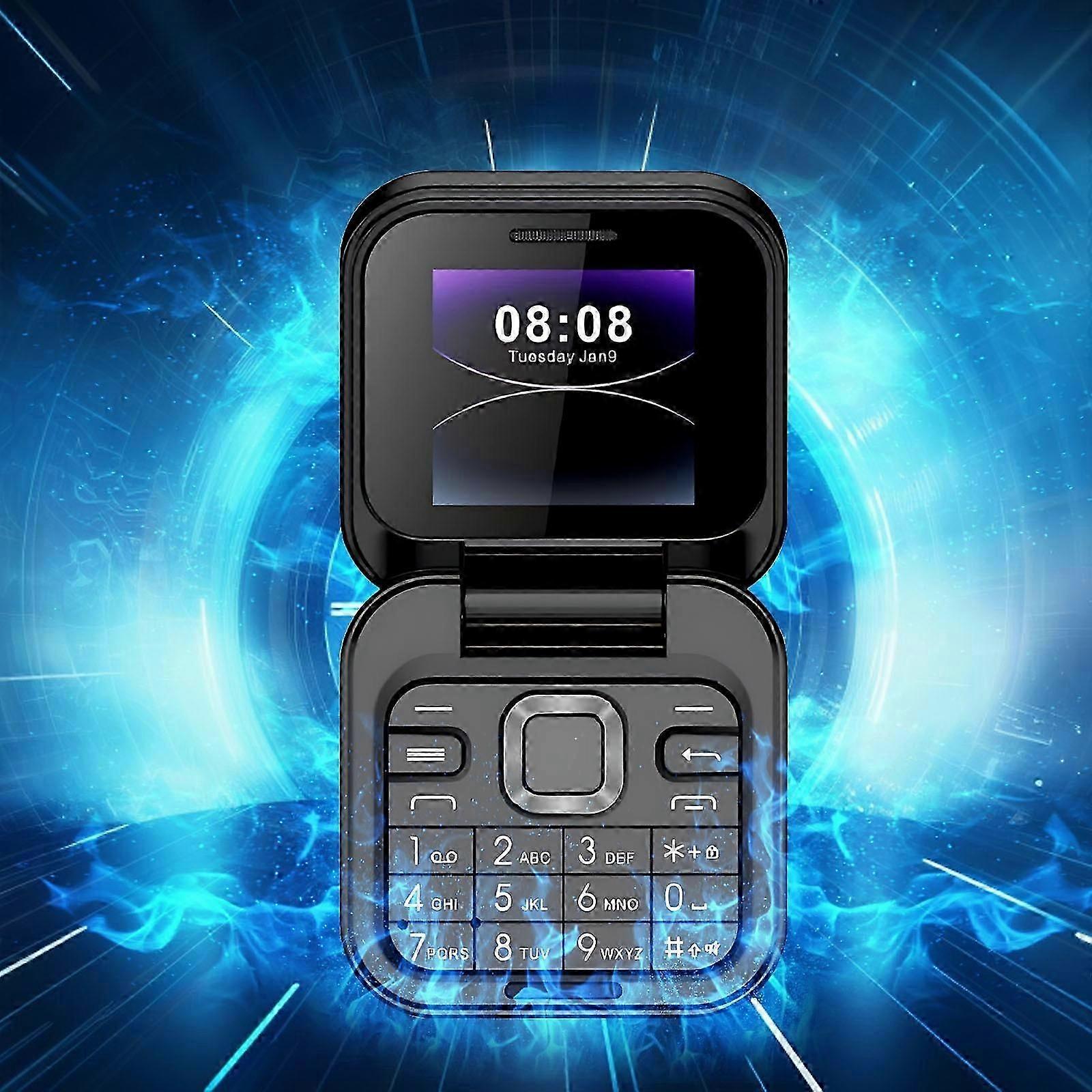 New Mini Flip Mobile Phone 2 SIM Card Small Display Foldable Cell Phone ...