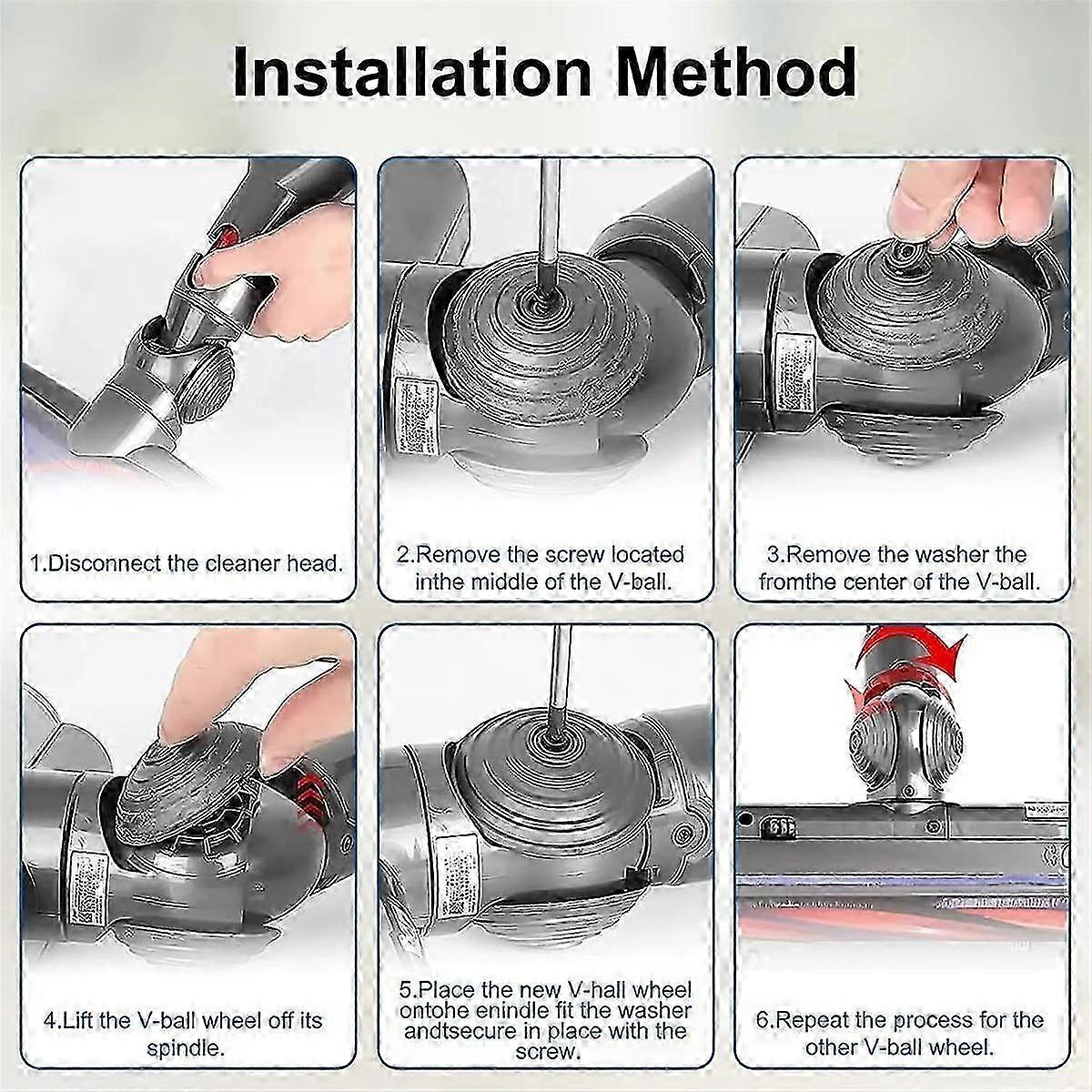 V-Ball Wheels for V10 V11 V15 Vacuum Cleaner 100W Direct Drive Cleaner ...