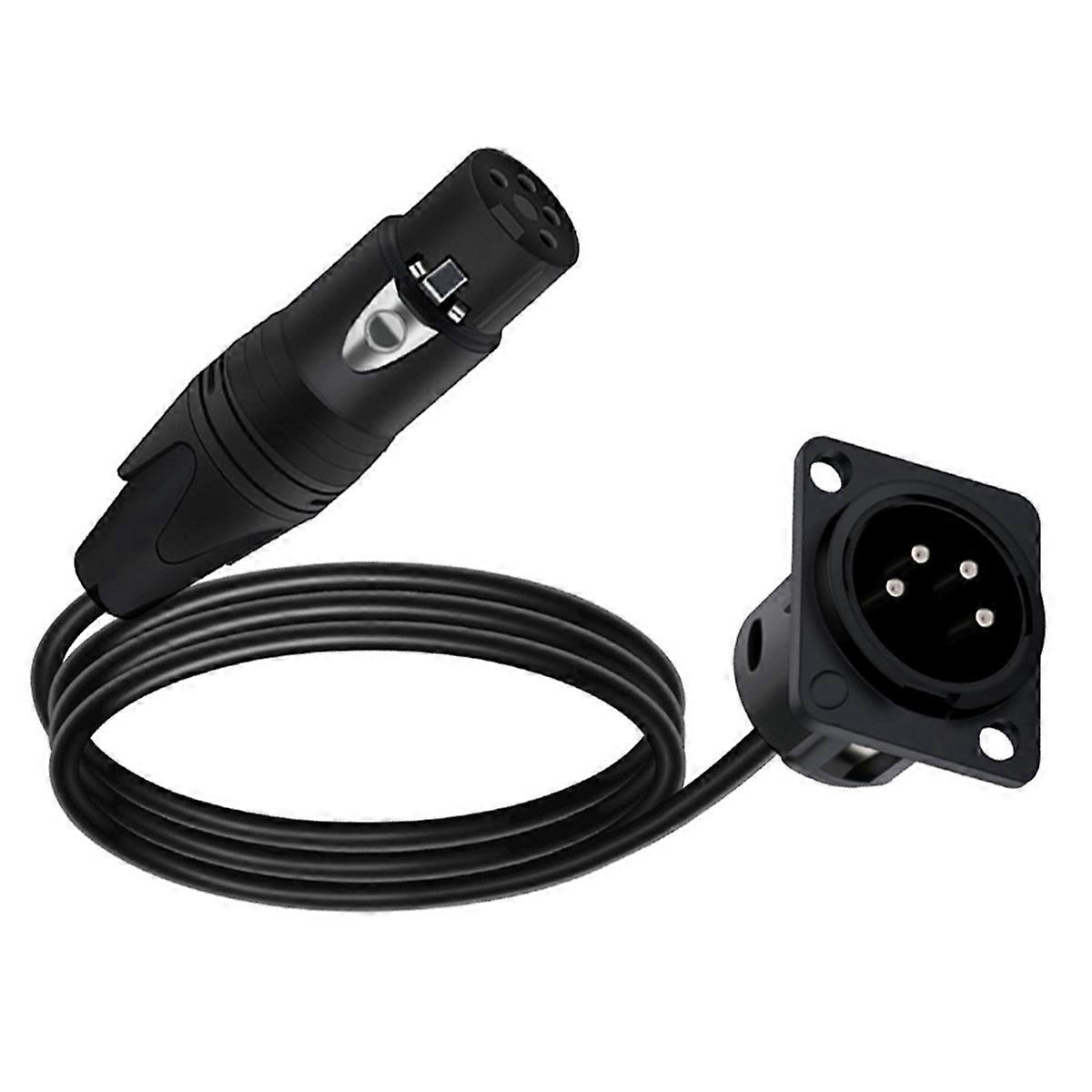 4Pin Type XLR Panel Mount Chassis to Female Connector XLR Feedthrough ...