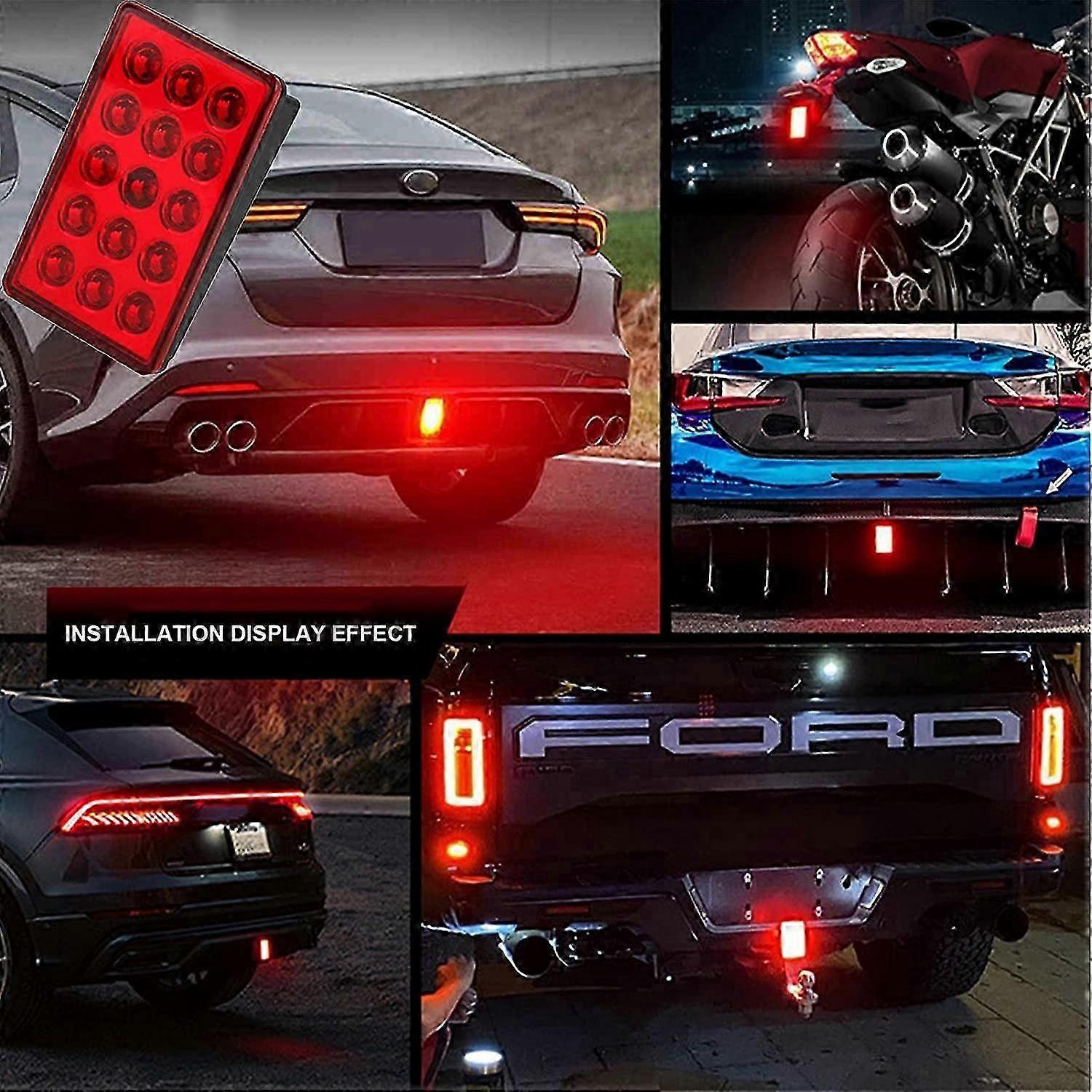 Square Led Brake Lights, Trailer Stop Led Tail Lights, Car Square Anti ...
