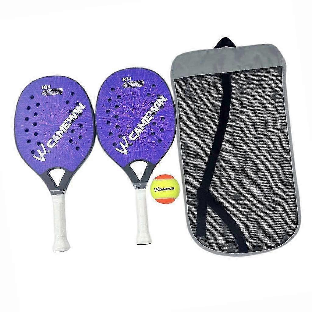 2x Beach Tennis Rackets with Storage Bag, Nonslip Sweat Resistant Grip ...