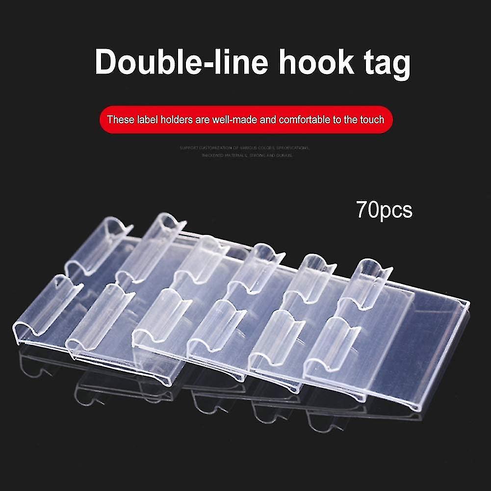 70 Pieces Of Plastic Label Holder Transparent Price Tag Holder Plastic ...