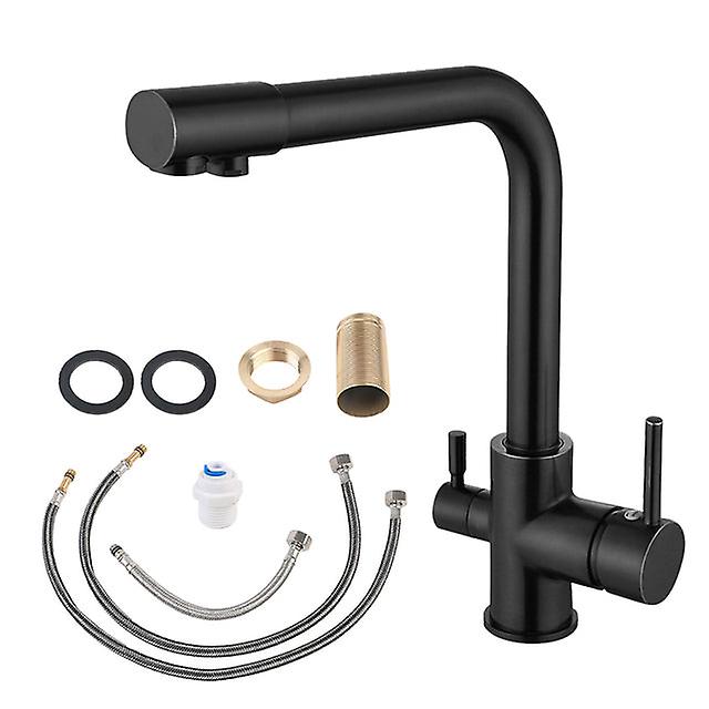 360° Swivel Hot And Cold Drinking Water Tap Double Outlet Mixer Taps ...