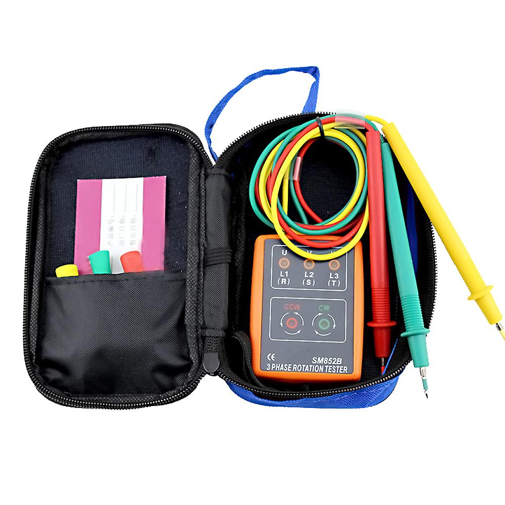 Sm852b 60v-600v Ac 3 Phase Rotation Tester Digital Phase Indicator ...