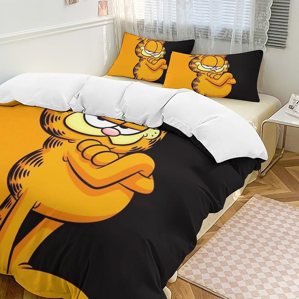Garfield Bedding Sets Cute Bed Cover Anime Cartoon 3D Printed ...