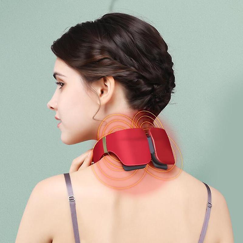 6 Head Cervical Massager Remote Control Hot Compress Neck Massager ...