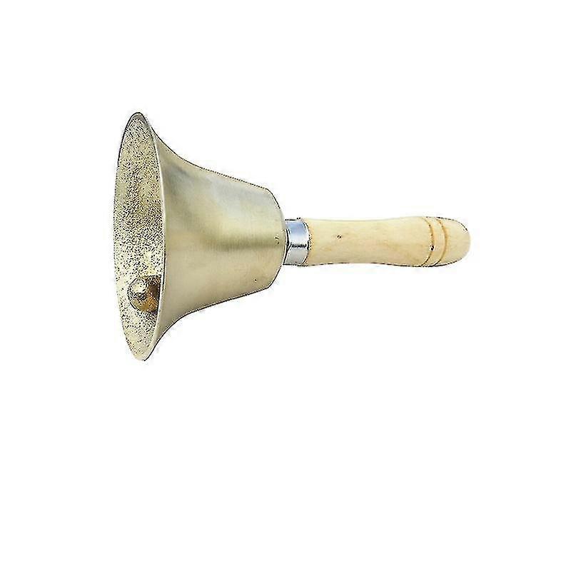 Hand Bell Extra Loud Solid Brass Call Bell Handbells With Wooden Handle ...