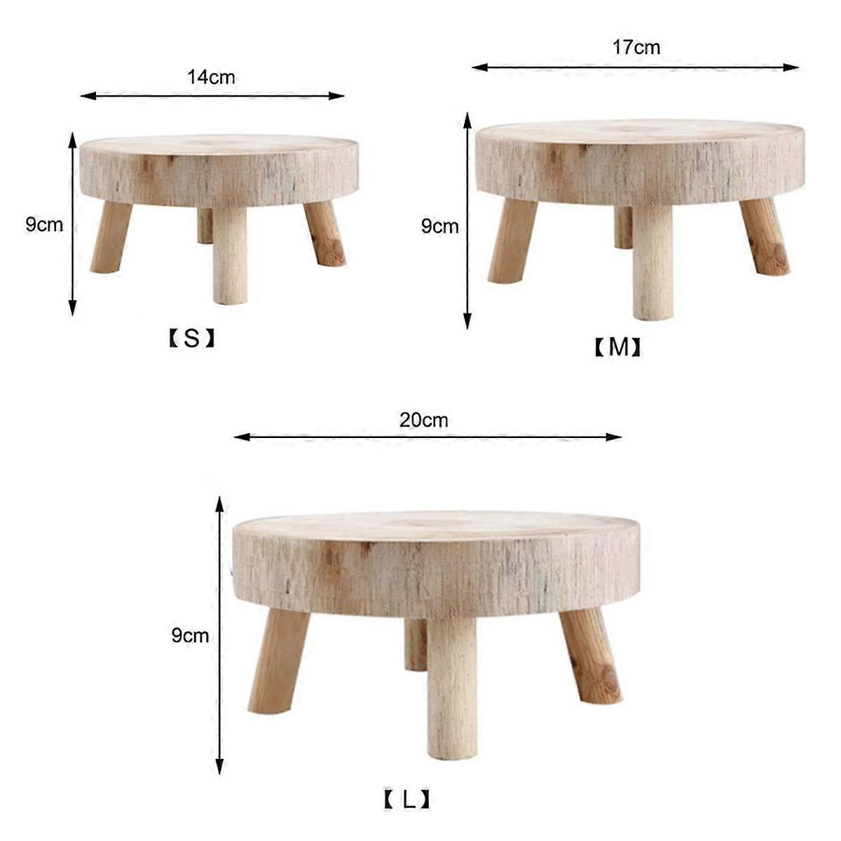 Mini Wooden Stool Display Plant Stand Decorative Wood Plant Stool ...