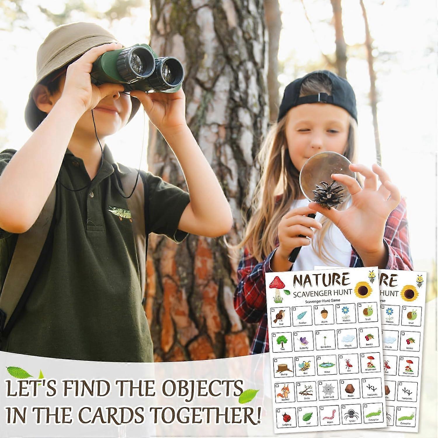 30 Pcs Nature Scavenger Hunt for Kids Scavenger Hunt Cards Camping ...