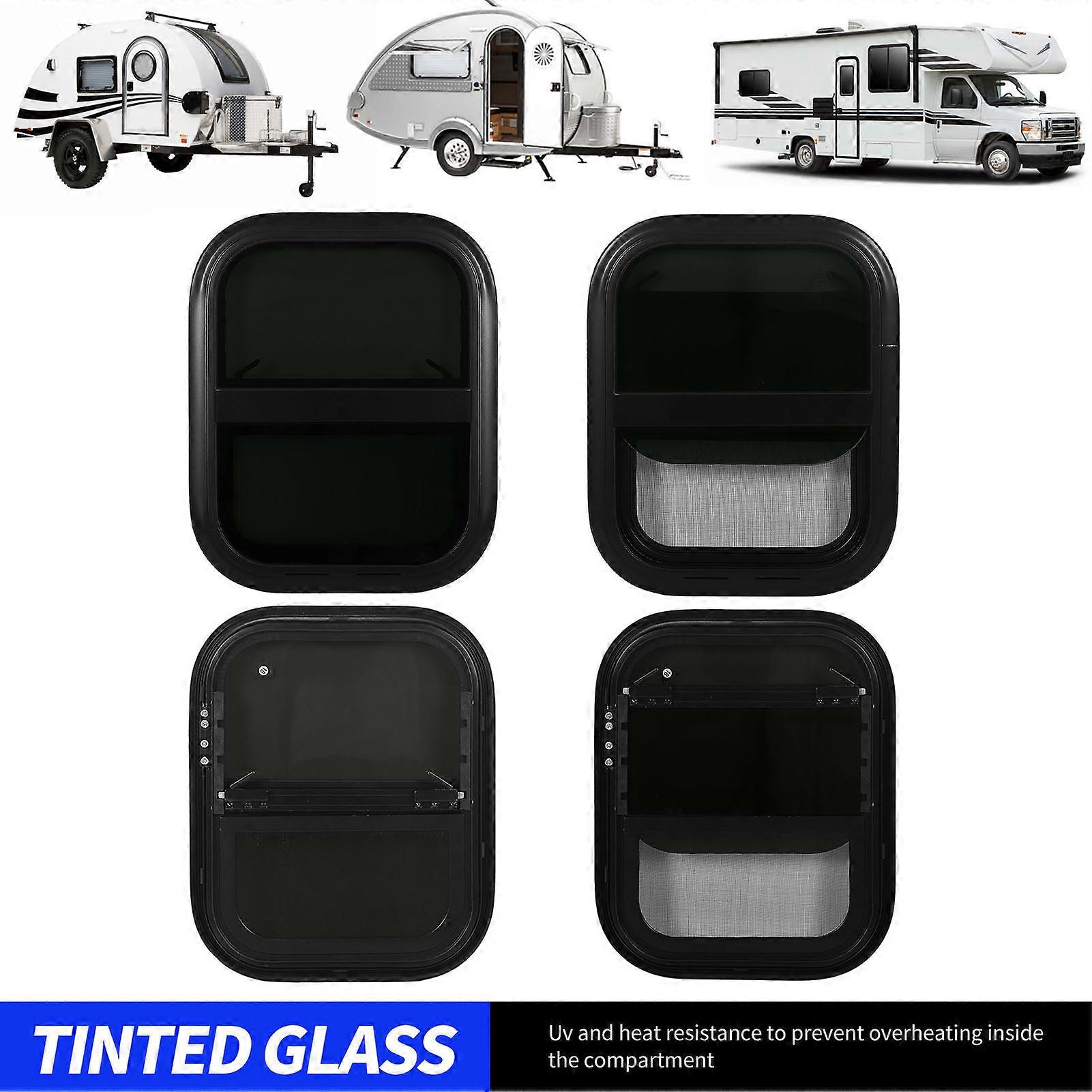 RV Sliding Windows with Screen 440mm H 390mm W Tinted Tempering Glass ...