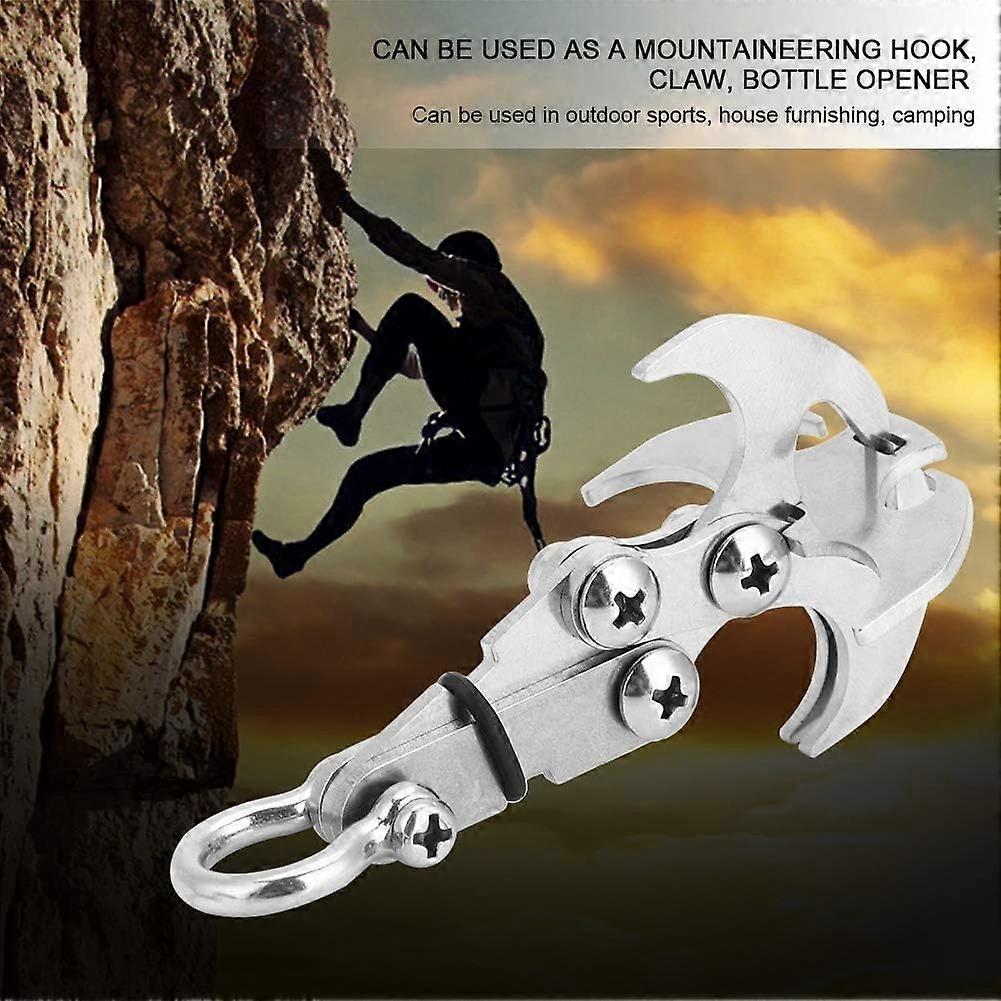 Climbing Hook, Stainless Steel Grapple Climbing Foldable Multi ...