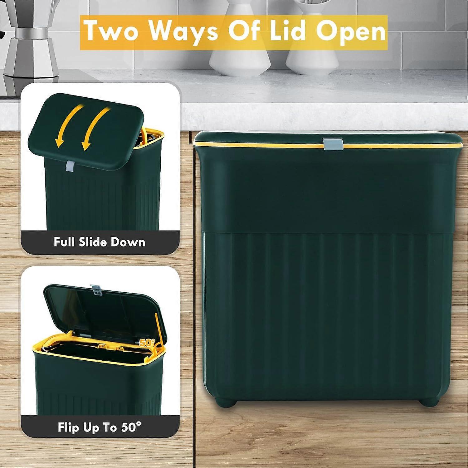 Hanging Kitchen Bin with Lid, Cupboard Bins for Kitchen Cabinet Door ...