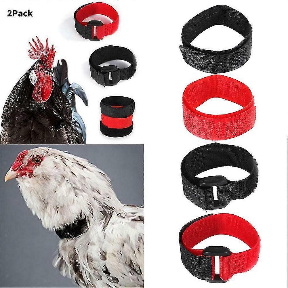 2X Cockerel Rooster Quiet No Crow Anti Noise Band Collar Neck Poultry ...