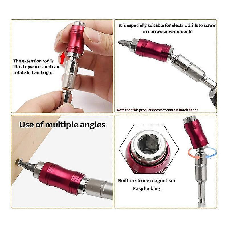 3Pcs Magnetic Pivot Drill Bit Holder, Magnetic Swiveling Bit Tip Holder ...