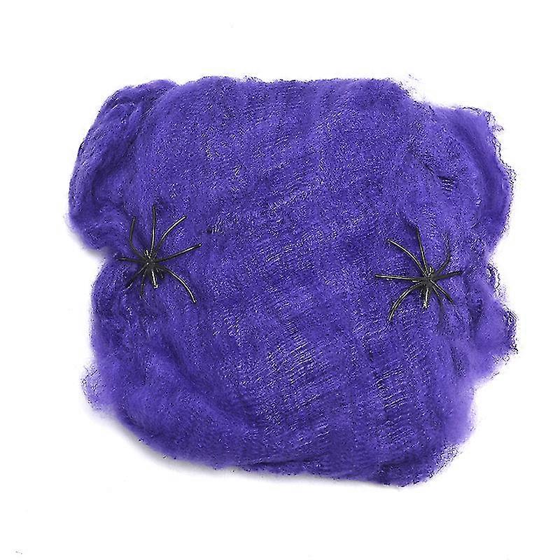 Halloween Spider Web With Spiders Stretchable Cobweb Horror Party ...