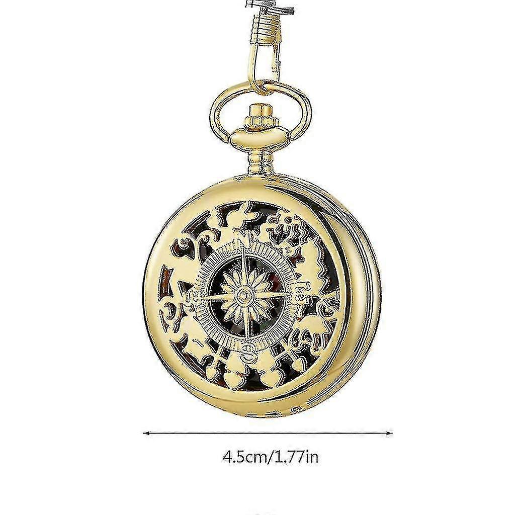 Engrave Pocket Watch Compass Retro Hiking Belt Chain Camp Compass For ...