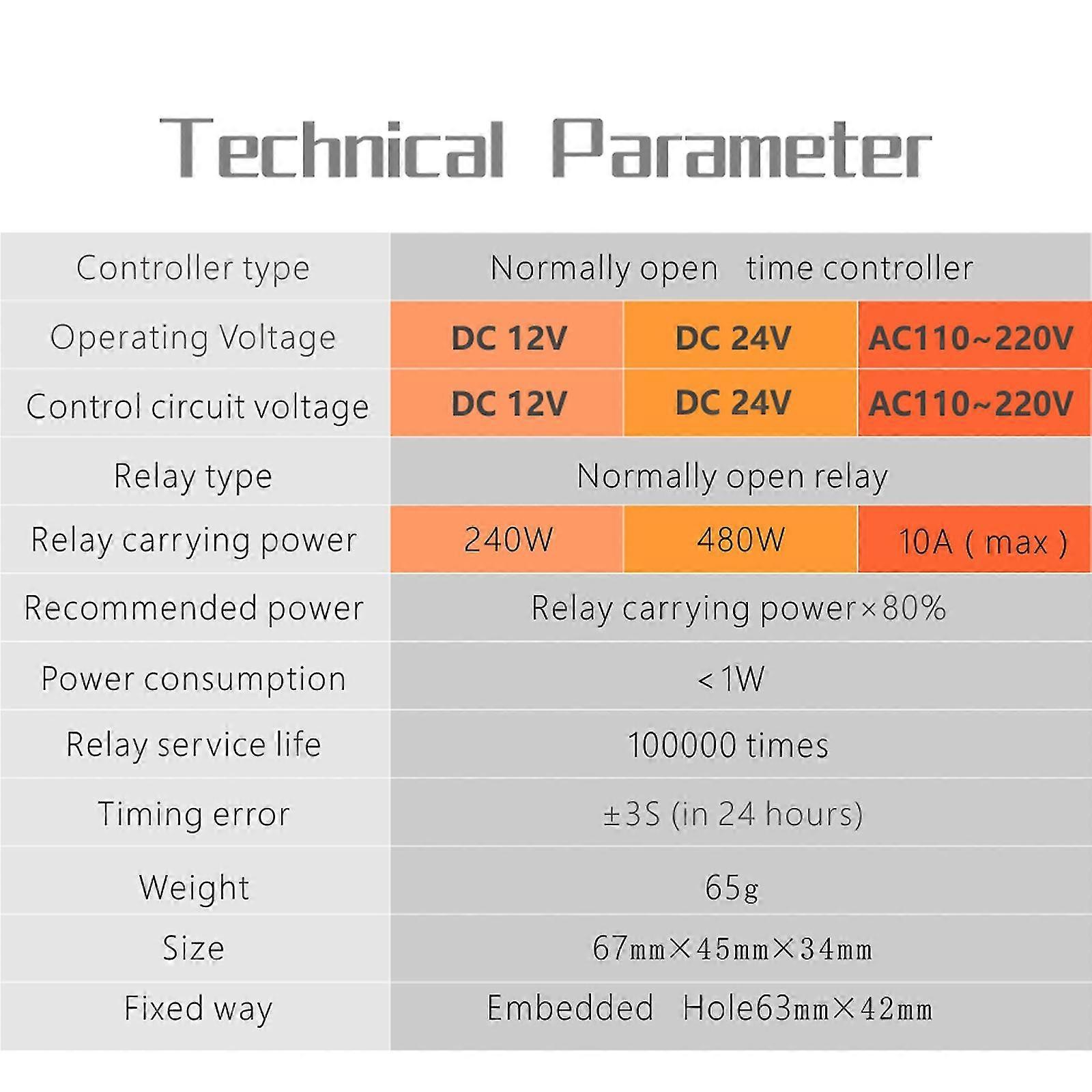 Digital Timer Relay Board Relay Module For W/ Dual For Time Display ...