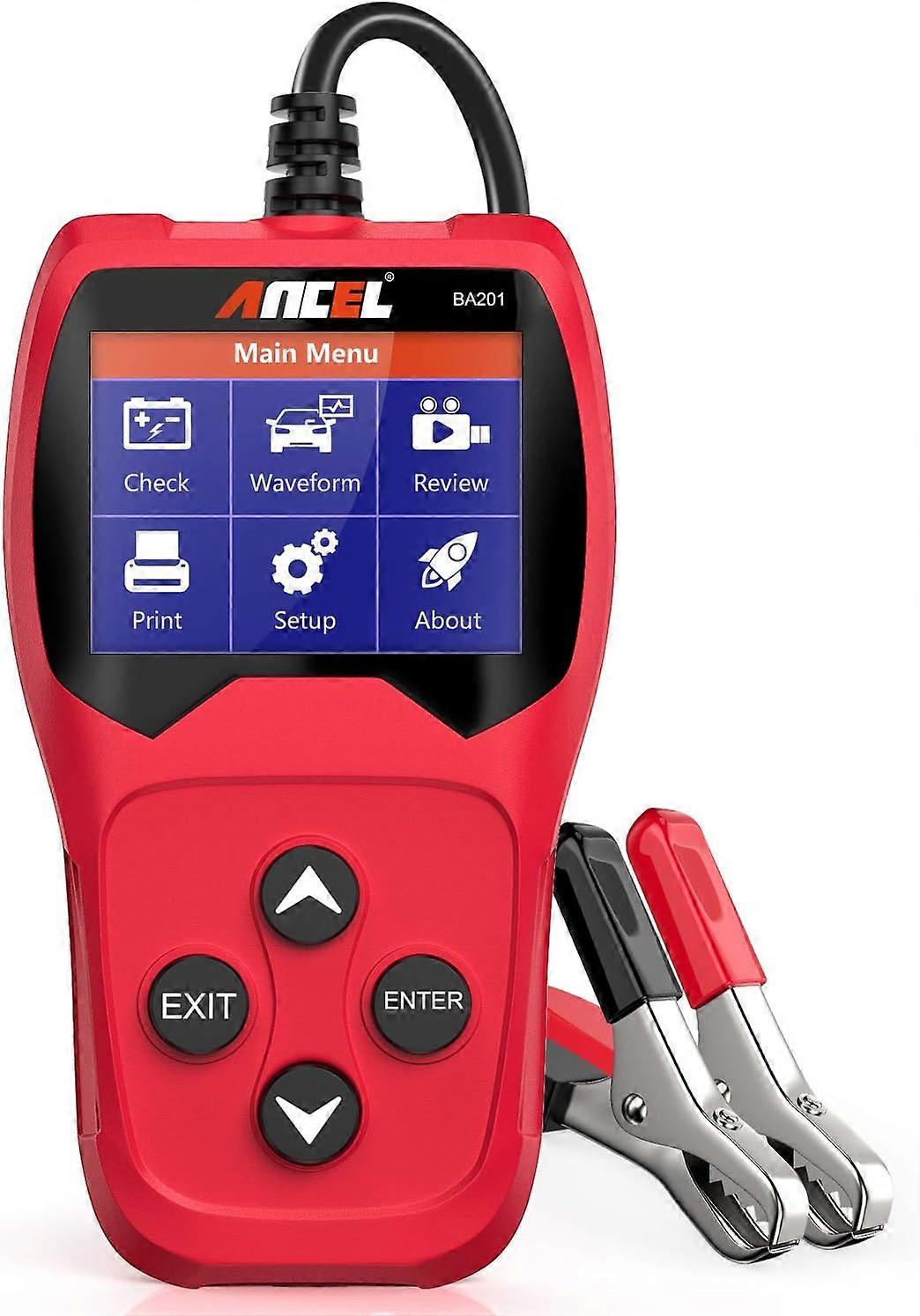 BA201 12V 100-2000 CCA Automotive Battery Load Tester Analyzer Cranking ...