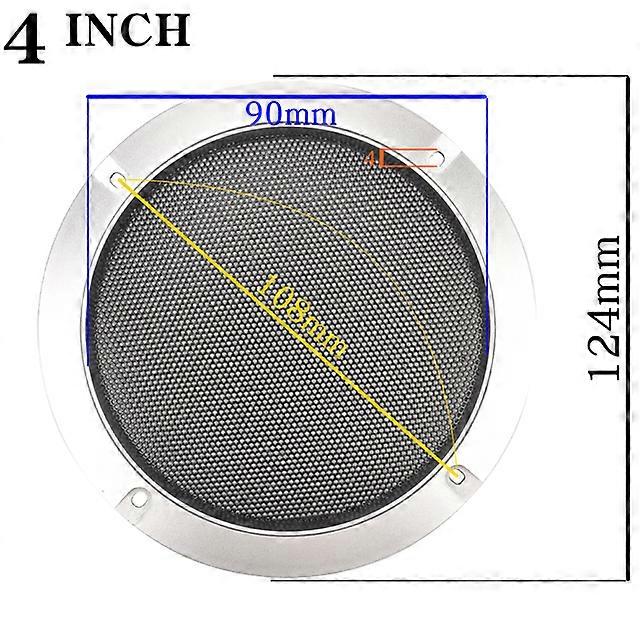 Silvery 2 3 4 5 6.5 8 10INCH Speaker Net Cover High-grade Car home mesh ...