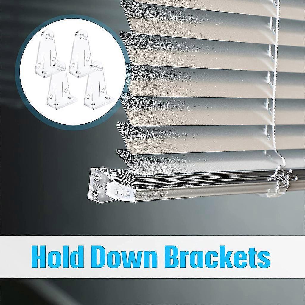 10 Pieces Hold Down Brackets Clear Plastic Blinds Bottom Rail Holder ...