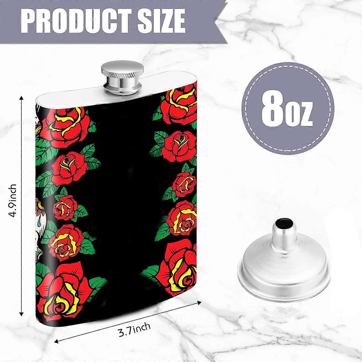 4 Pcs Sublimation Flasks with Metal Cap and Leakproof Funnel 8 Oz ...