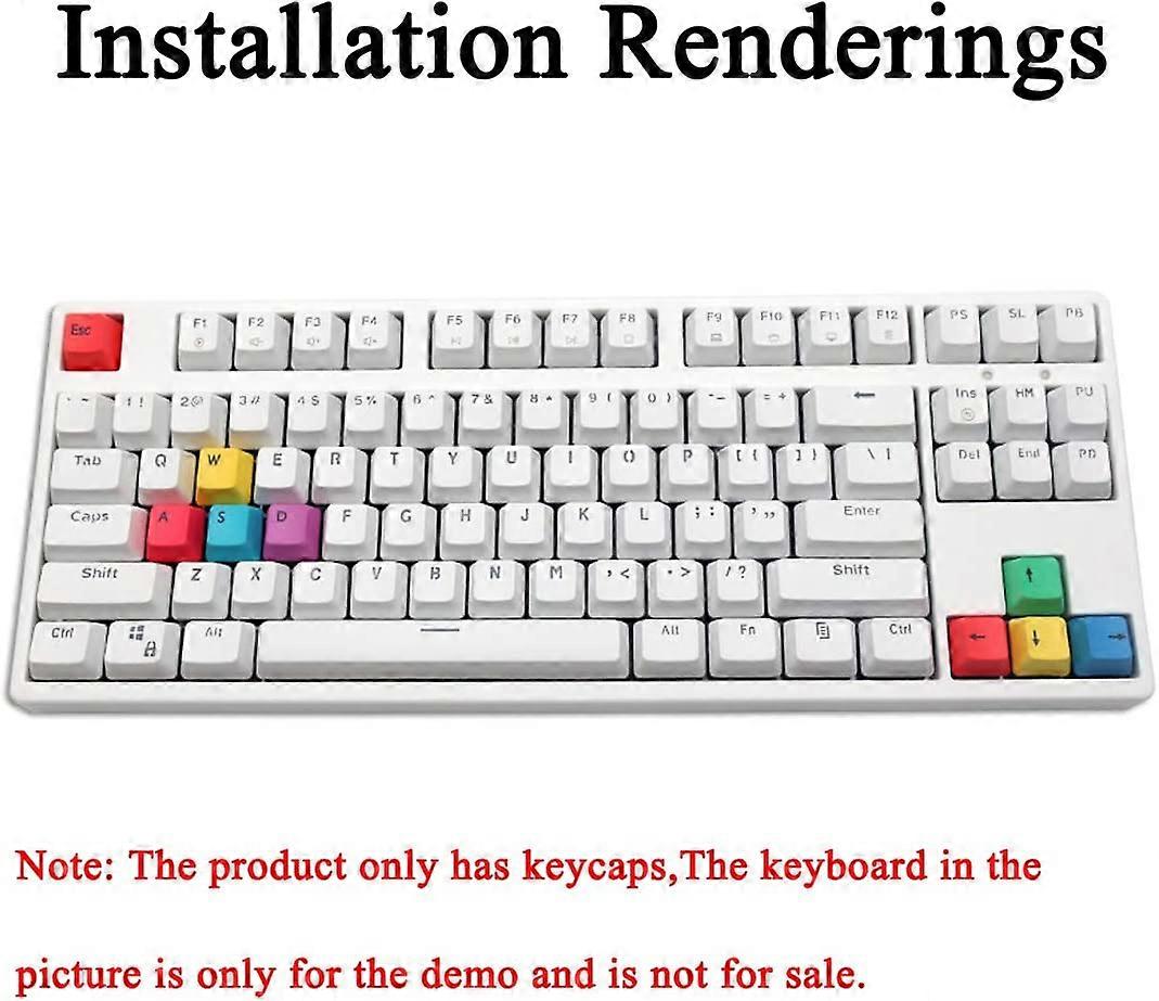 WASD Keycaps,Arrow Key Cap,Keycaps ESC,9pcs PBT Custom Keycaps Set with ...
