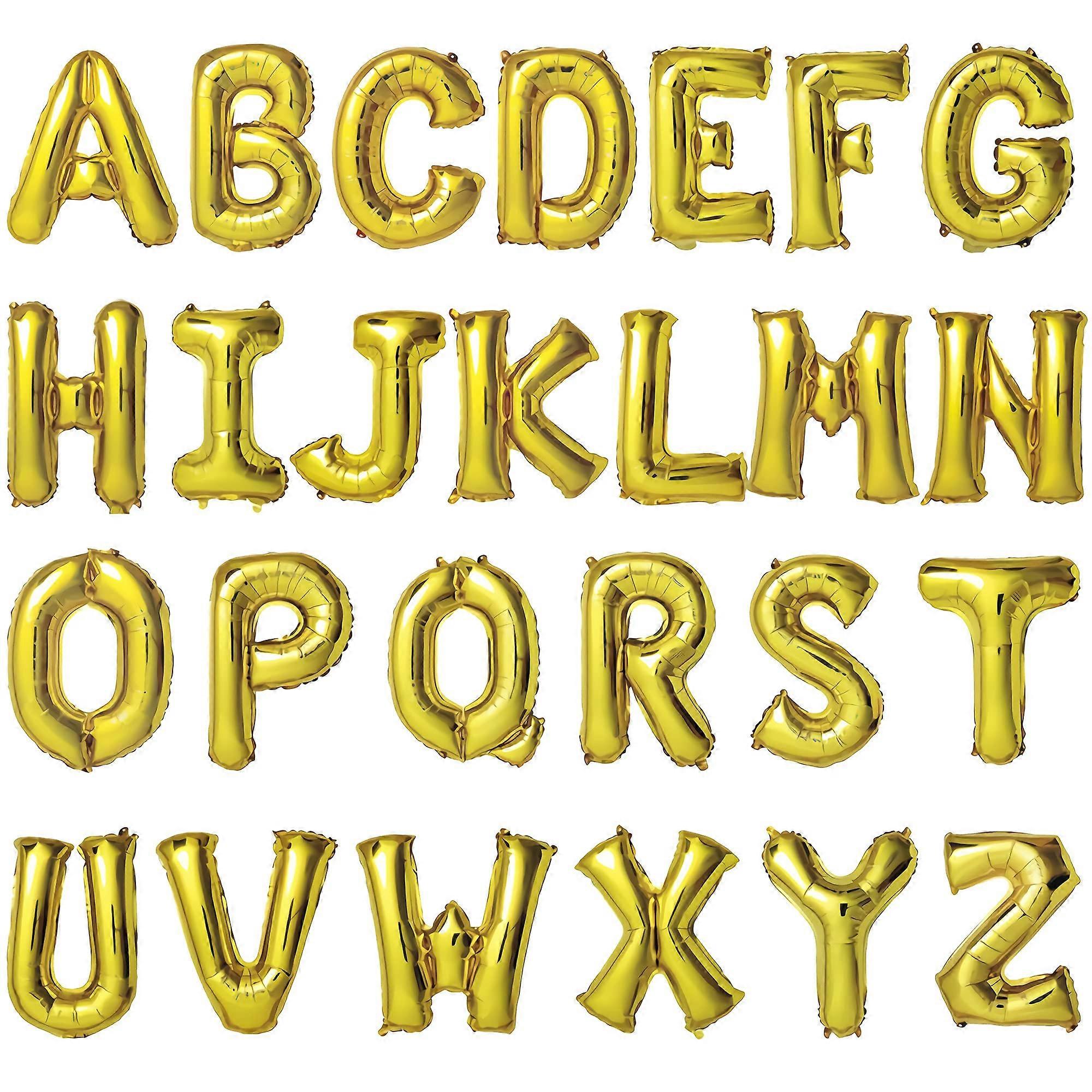 16 Inch Letter Balloons Mylar Foil Alphabet Letter A-Z Balloons Set for ...