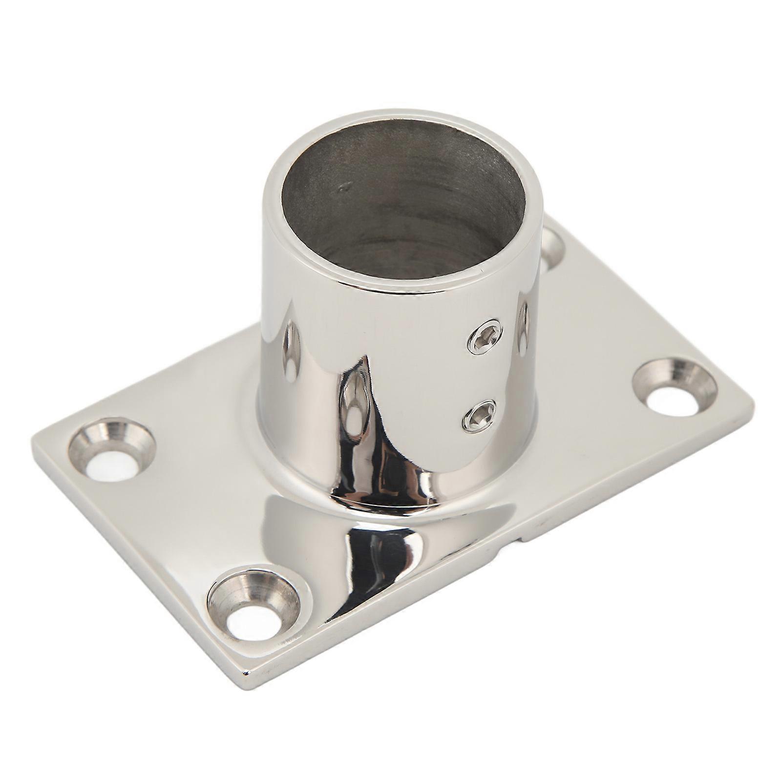 Boat Handrail Fitting Rectangular Base Silver Rugged Rustproof Boat ...