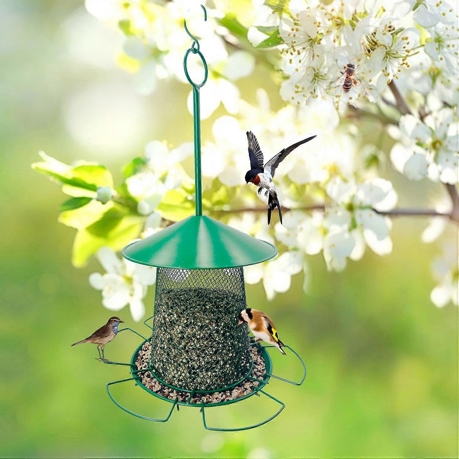 Metal Birdcage Bird Feeders Pet Bird Feeding Rack Hanging Bird Feeders ...